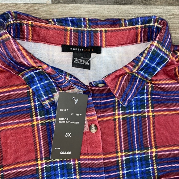 Robert Louis | Tops | Nwt Robert Louis Button Down Flannel | Poshmark